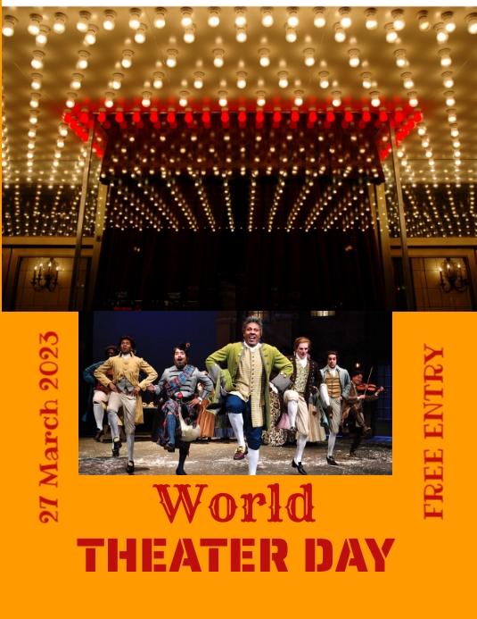World theater day tamplate flyer Template | PosterMyWall