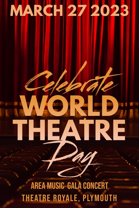 World Theatre Day Poster Ad Template | PosterMyWall