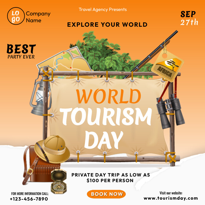 world tourism day 27th september flyer Template | PosterMyWall