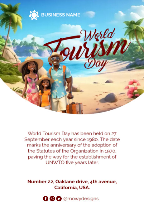 World Tourism Day Poster Template | PosterMyWall