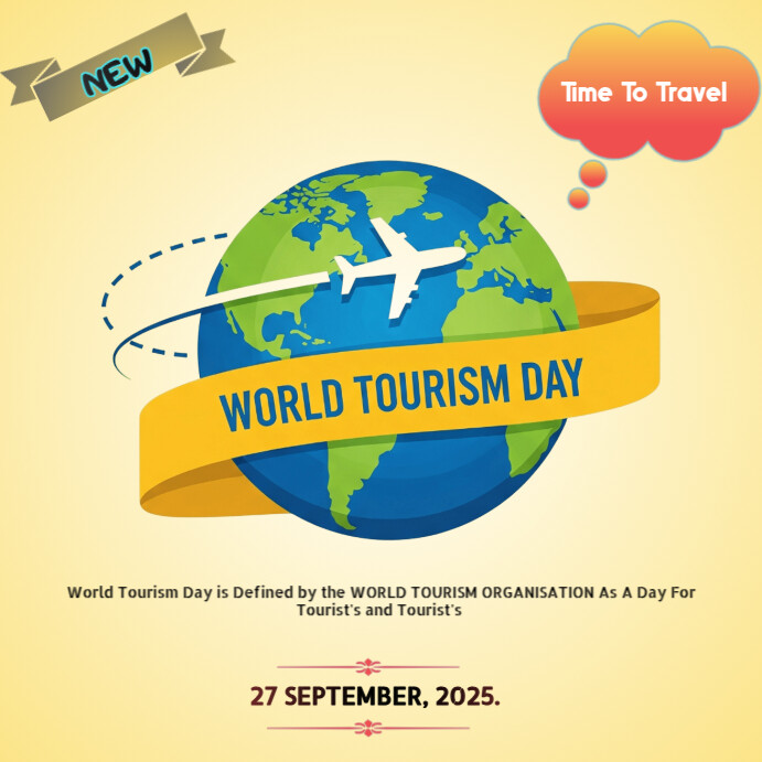 Plantilla de World Tourism Day September 2025 | PosterMyWall