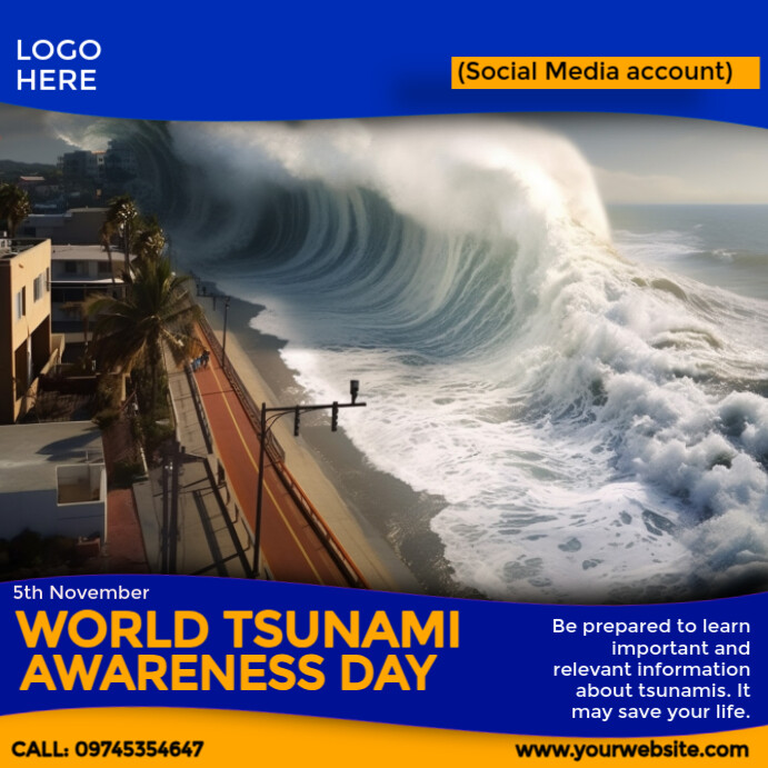 Copy of World Tsunami Awareness Day Campaign | PosterMyWall