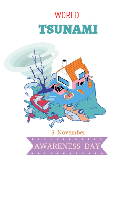 Plantilla de World tsunami awareness day | PosterMyWall
