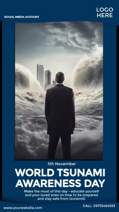 world tsunami awareness day Template | PosterMyWall