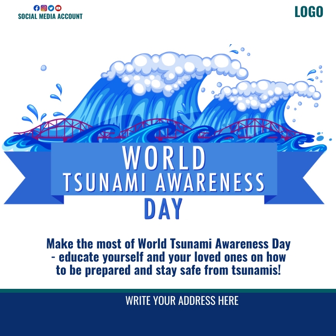 World Tsunami Awareness Day Template | PosterMyWall