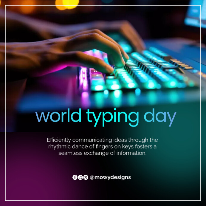 World Typing Day Instagram Post Template | PosterMyWall