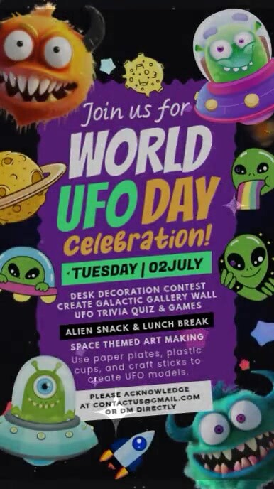 World UFO Day Celebration Display Template | PosterMyWall