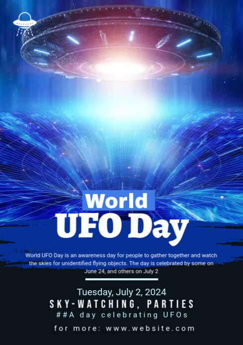 Copy of World UFO Day | PosterMyWall