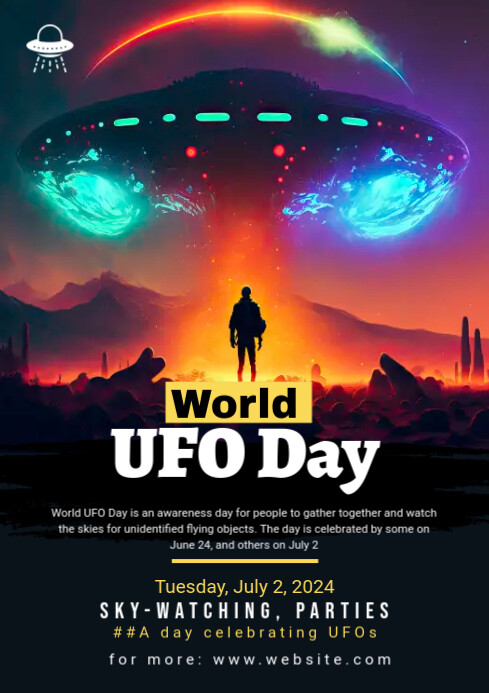 Copy of World UFO Day | PosterMyWall