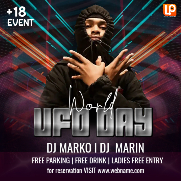 World Ufo Day Party Ads Template | PosterMyWall