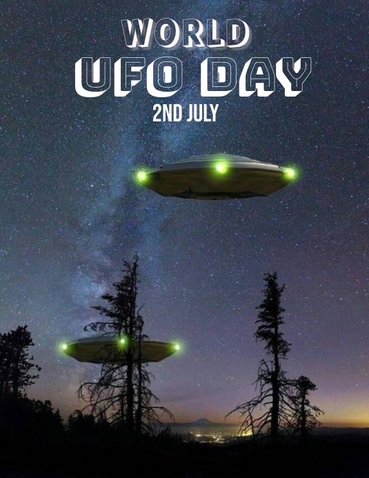 world ufo day poster Template | PosterMyWall
