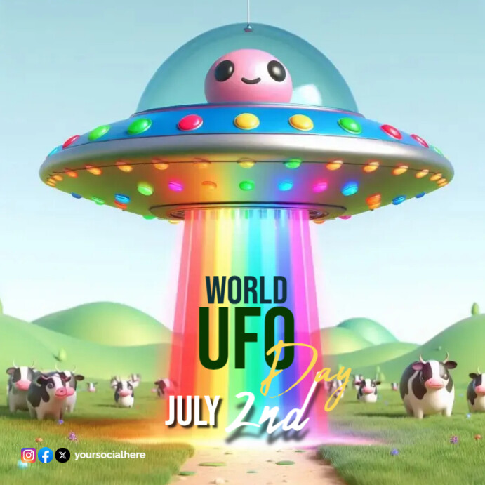 wORLD UFO day poster design Template | PosterMyWall
