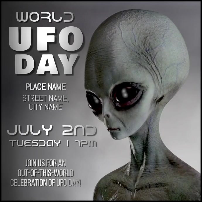 World UFO Day Video Ad Template Free | PosterMyWall