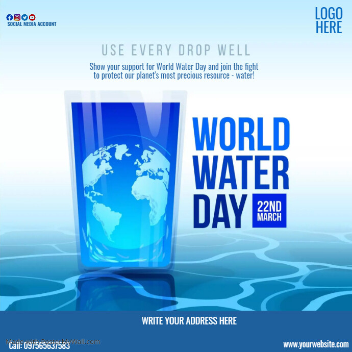 World Water Day Template | PosterMyWall