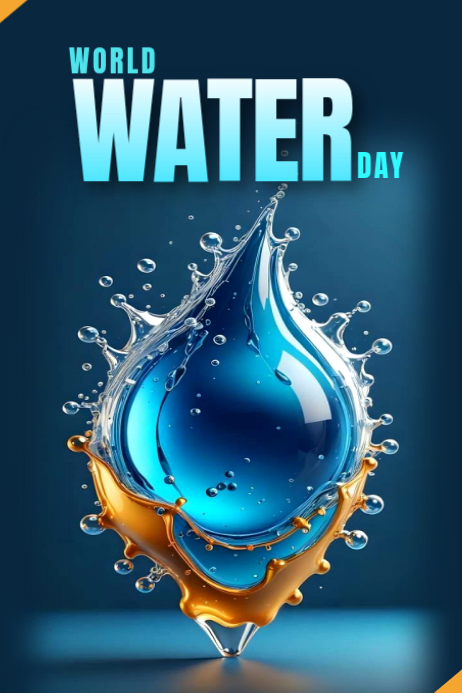 Blue World Water Day Posters Template | PosterMyWall