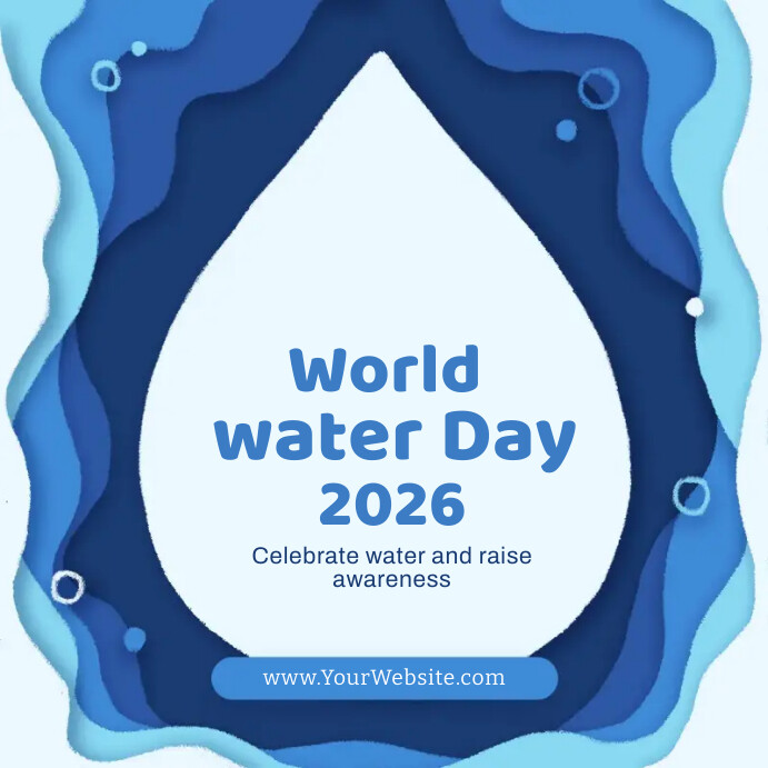 World water day post 2026 Template | PosterMyWall