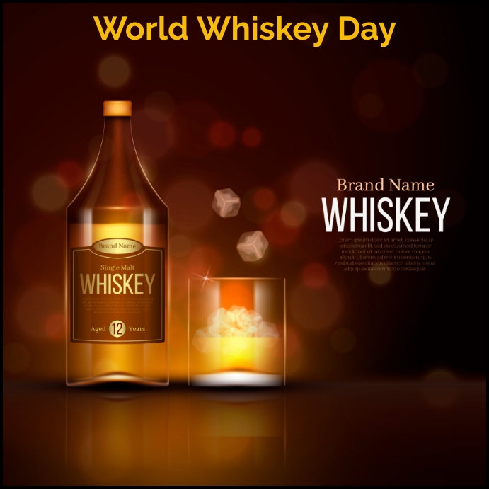 World whiskey day background design Template | PosterMyWall