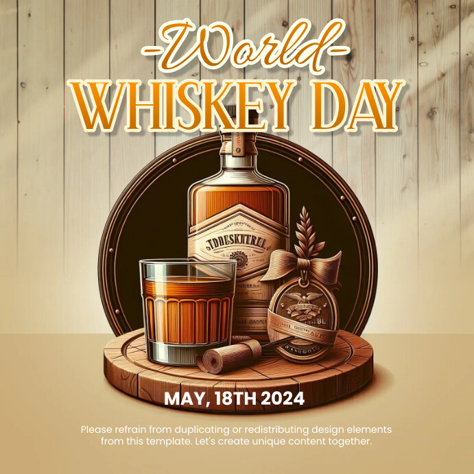 World Whiskey Day Greeting template | PosterMyWall