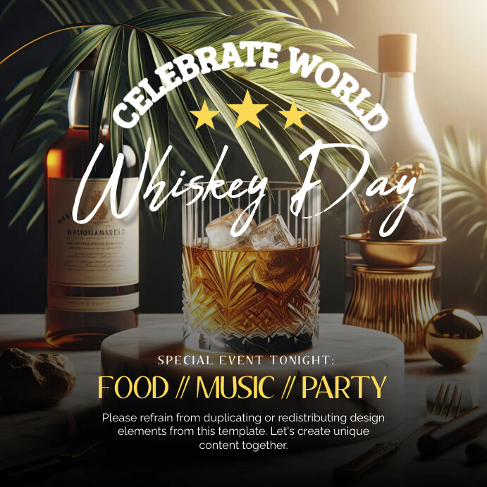 World Whiskey Day Social Media Template | PosterMyWall