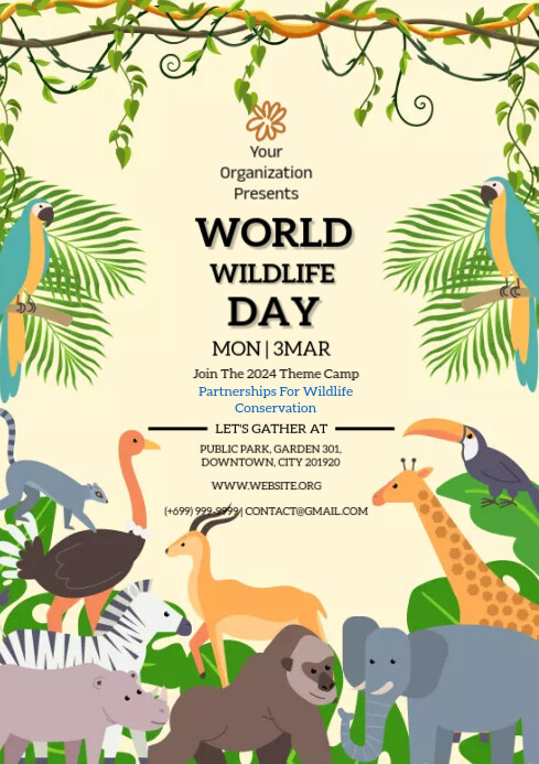 World Wildlife Day Poster Template | PosterMyWall