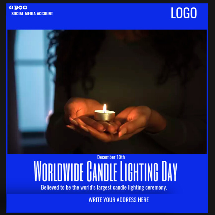 worldwide candle lighting day Template | PosterMyWall