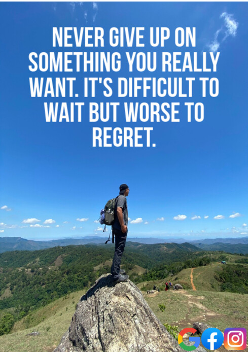 WORSE TO REGRET QUOTE TEMPLATE | PosterMyWall