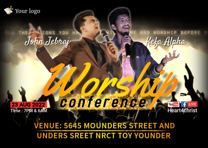 Copy of worship, church, praise, songs, music, | PosterMyWall