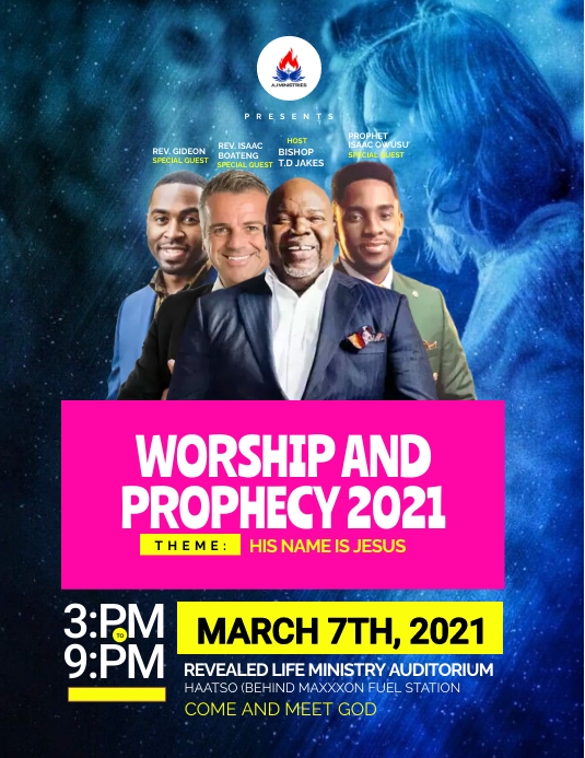 Copy of Worship & Prophecy Flyer | PosterMyWall