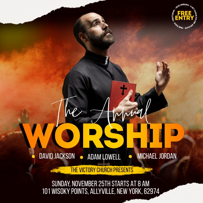 Copy of Worship Ads | PosterMyWall
