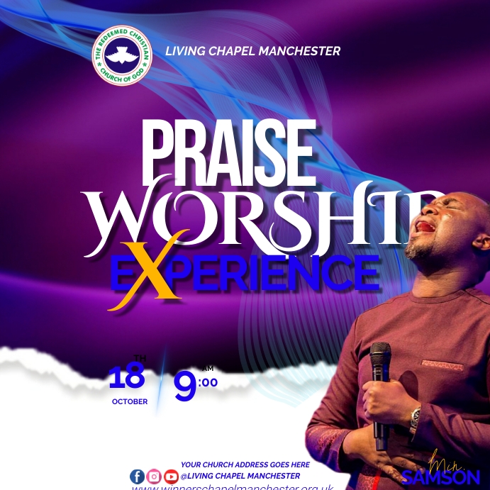 Plantilla de worship and praise | PosterMyWall