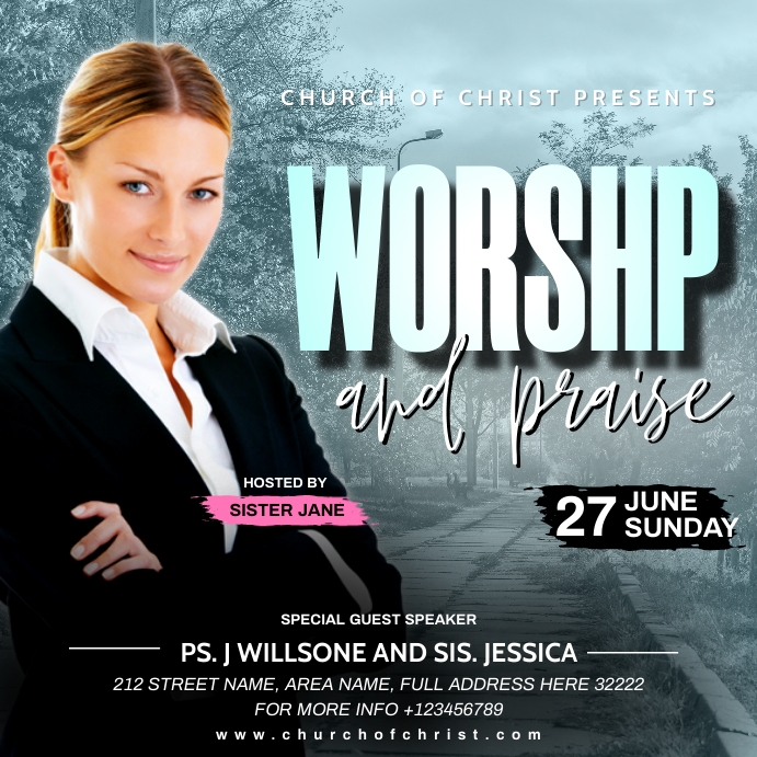 worship and praise Template | PosterMyWall