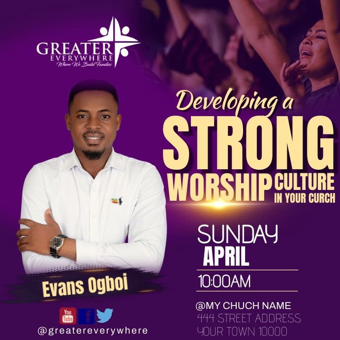 Modèle worship and praise | PosterMyWall