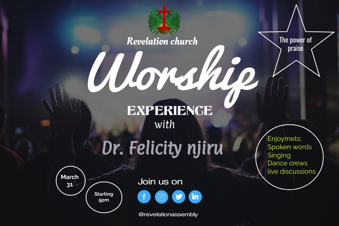 praise and worship experience poster Template | PosterMyWall
