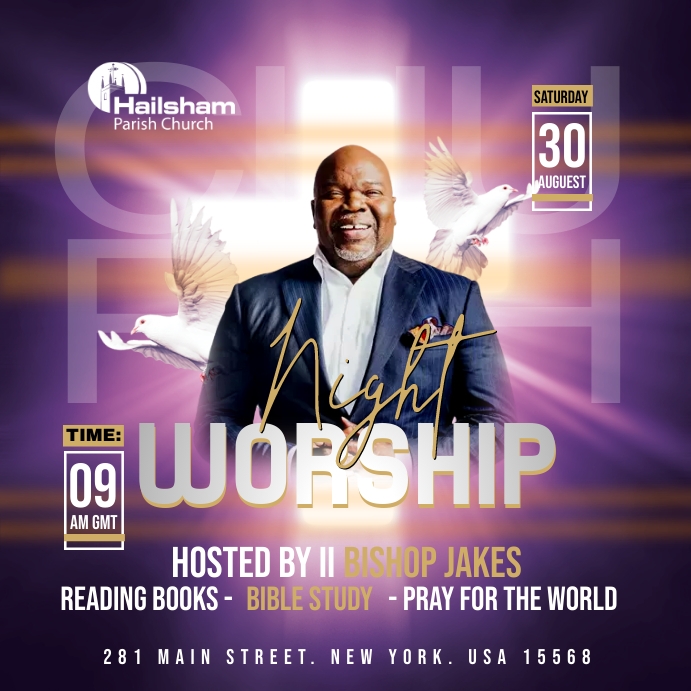 Plantilla de Worship and Praise Flyer Template | PosterMyWall