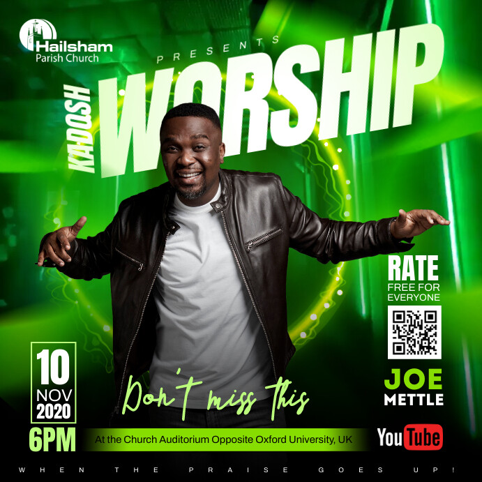 Worship and Praise Flyer Template Modelo | PosterMyWall