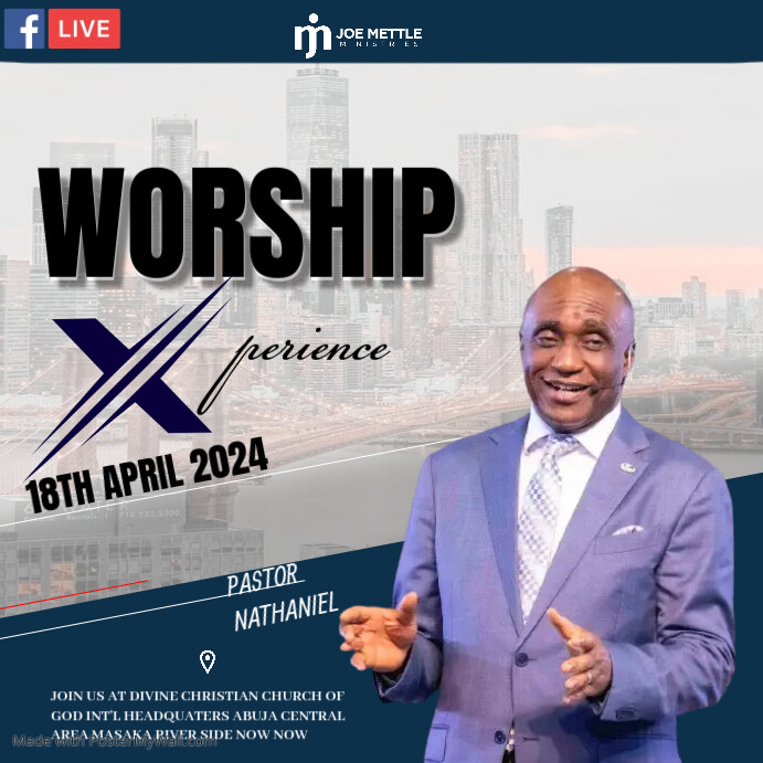worship church experience church flyer Template | PosterMyWall