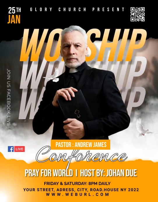 Worship Church Flyer Template | PosterMyWall