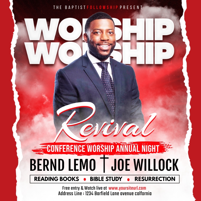 Brosur Gereja Ibadah Templat | PosterMyWall