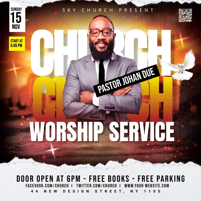 Worship Church Flyer Template | PosterMyWall