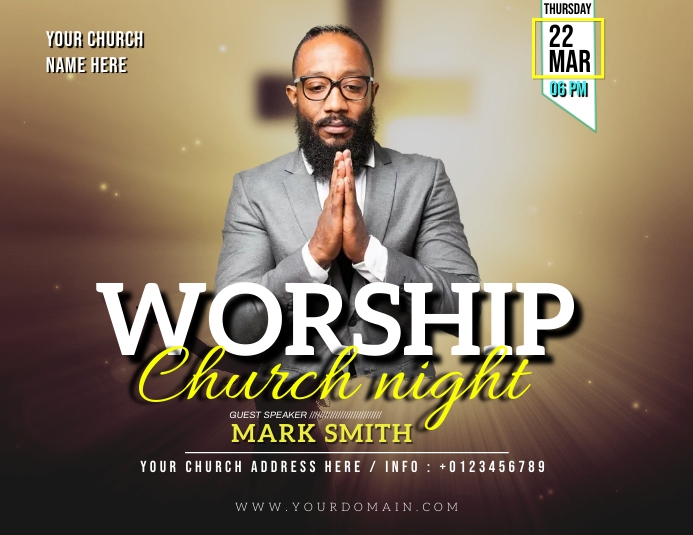 worship church night Template | PosterMyWall