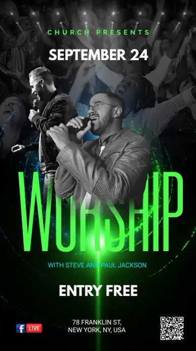Worship church video template | PosterMyWall