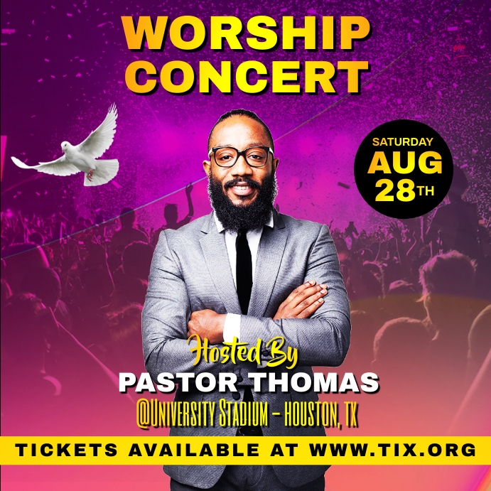 Copy of WORSHIP CONCERT CHURCH FLYER TEMPLATE | PosterMyWall