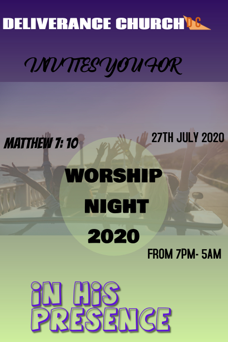 WORSHIP CONCERT Template | PosterMyWall