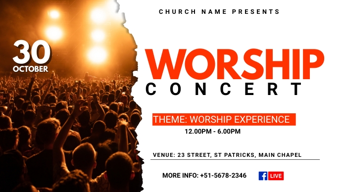 worship concert Template | PosterMyWall