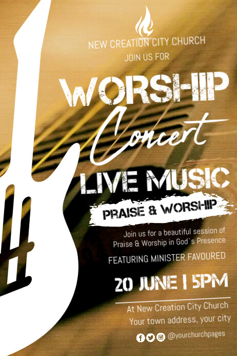 Worship concert flyer Templat | PosterMyWall