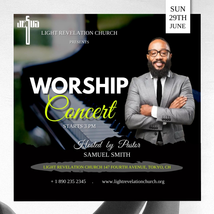 Worship Concert poster Template | PosterMyWall