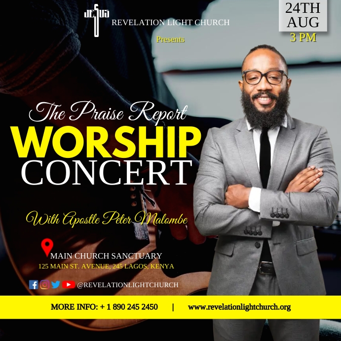 worship concert poster Template | PosterMyWall