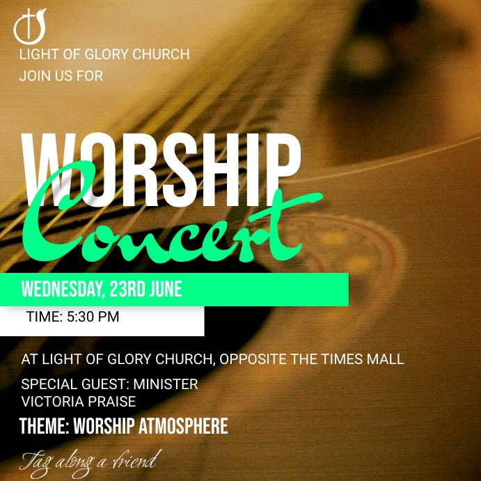 Copy of WORSHIP CONCERT POSTER | PosterMyWall