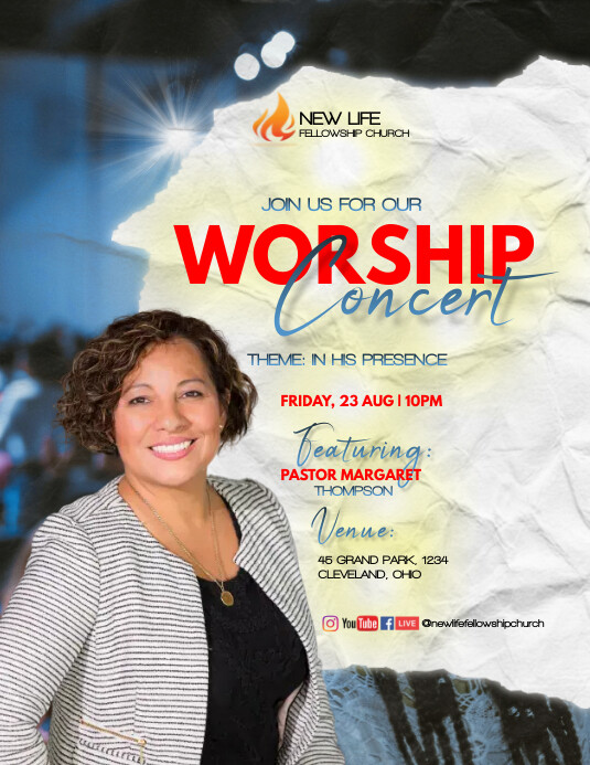 Worship Concert poster Templat | PosterMyWall