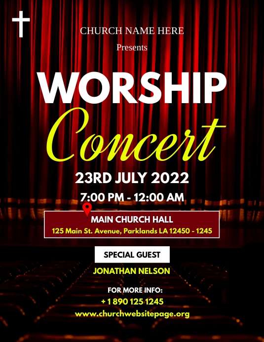worship concert poster Template | PosterMyWall